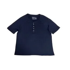 Faherty | Tops | Faherty Henley Top Womens S Navy Blue Cloud Cotton ...